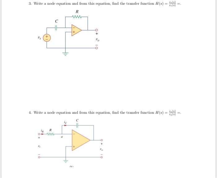 Solved 3. Write a node equation and from this equation, find | Chegg.com