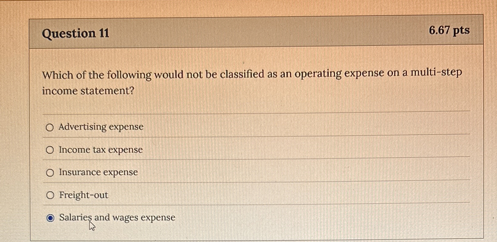 Solved Question 11Which of the following would not be | Chegg.com