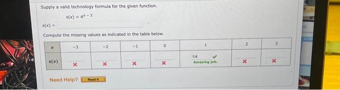 Solved Supply a valid technology formula for the given | Chegg.com
