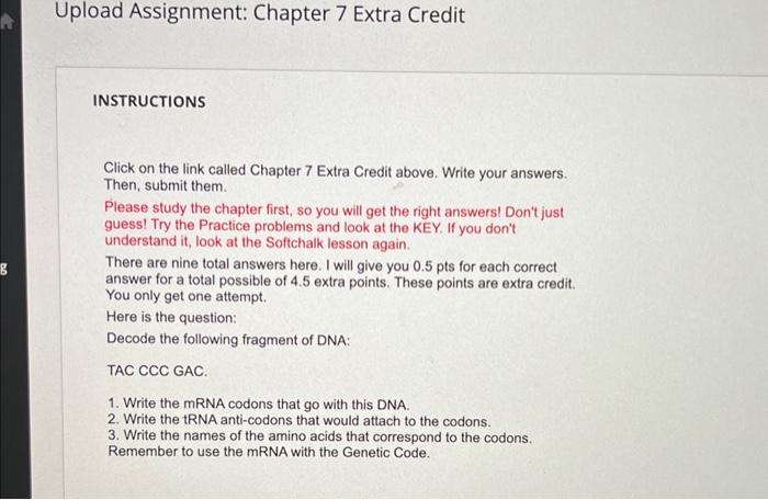 Solved Upload Assignment: Chapter 7 Extra Credit | Chegg.com