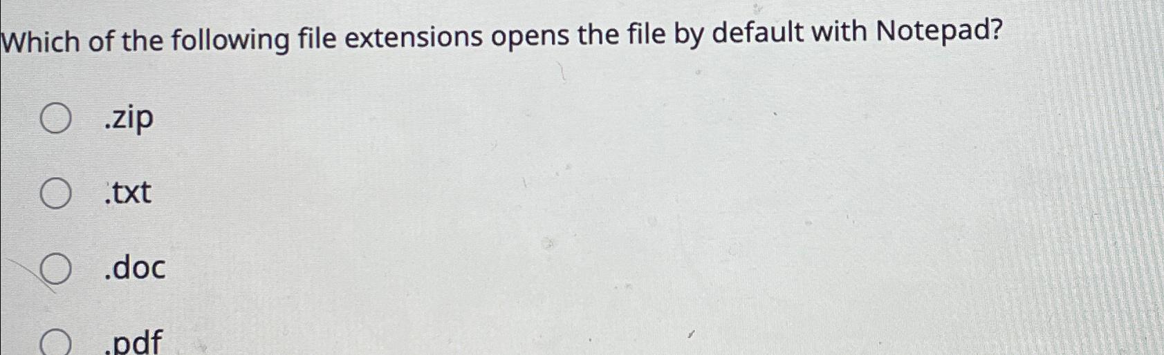 Solved Which of the following file extensions opens the file | Chegg.com