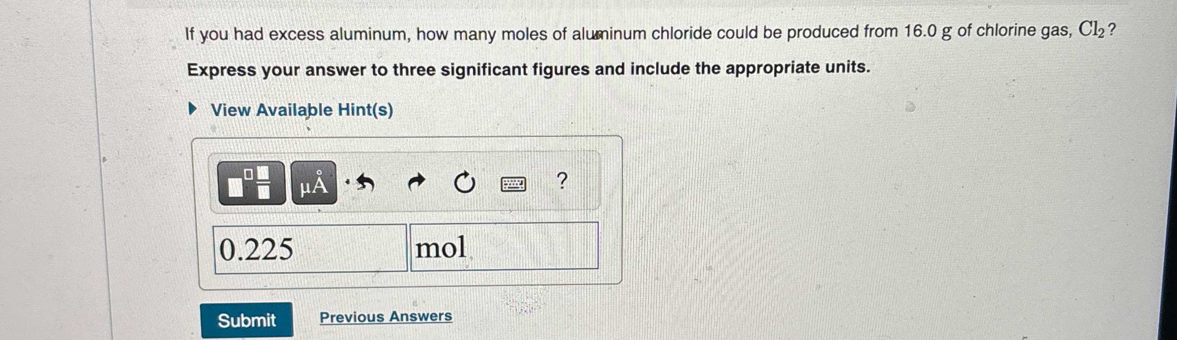 Solved If you had excess aluminum, how many moles of | Chegg.com