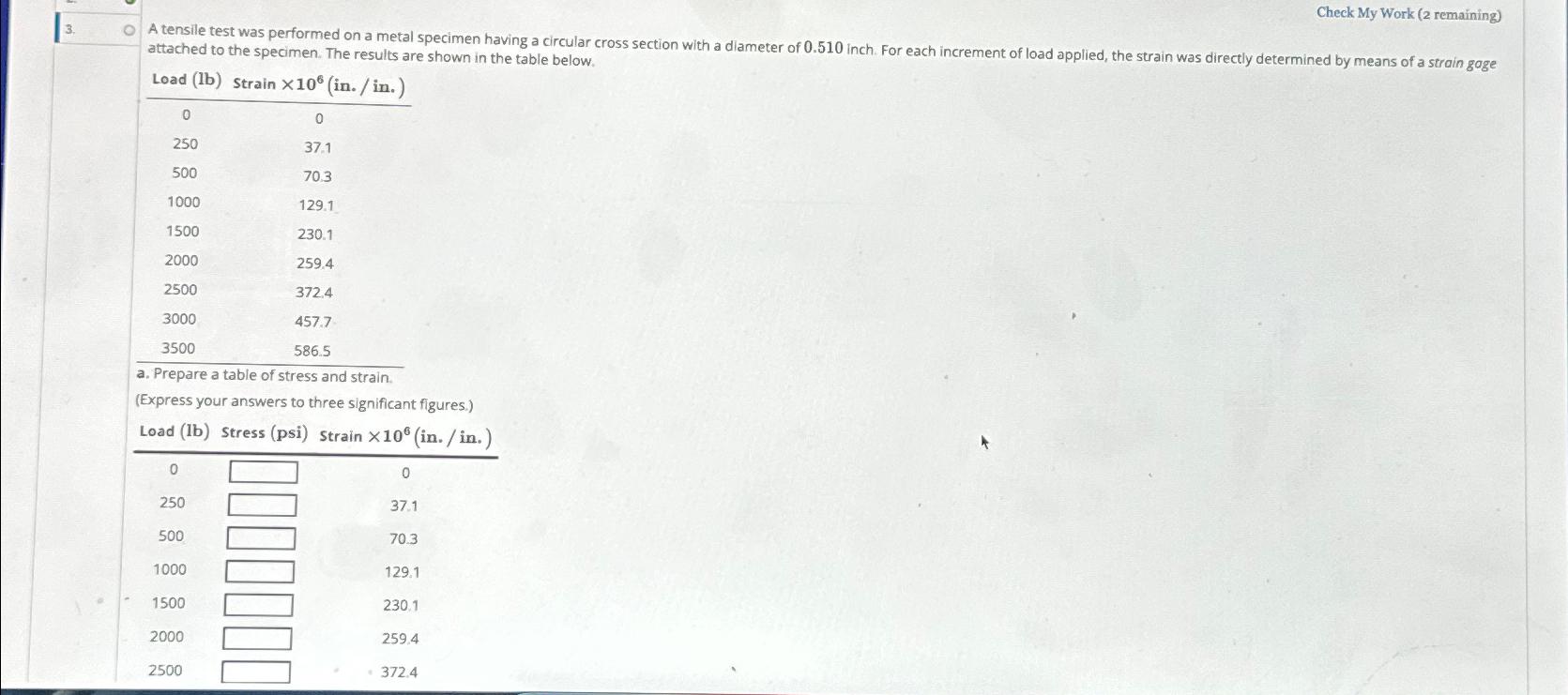 Solved Check My Work (2 remaining)\\n3.\\nattached to the | Chegg.com