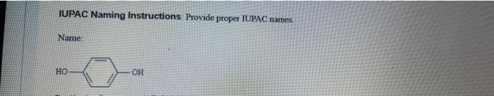 Solved IUPAC Naming Instructions Provide proper IUPAC names. | Chegg.com