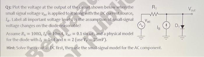 Solved Plot the voltage at the output of the circuit shown | Chegg.com