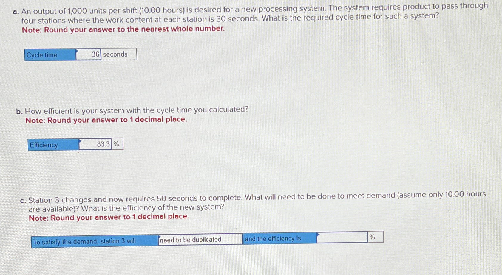 Solved a. ﻿An output of 1,000 ﻿units per shift ( 10.00 | Chegg.com