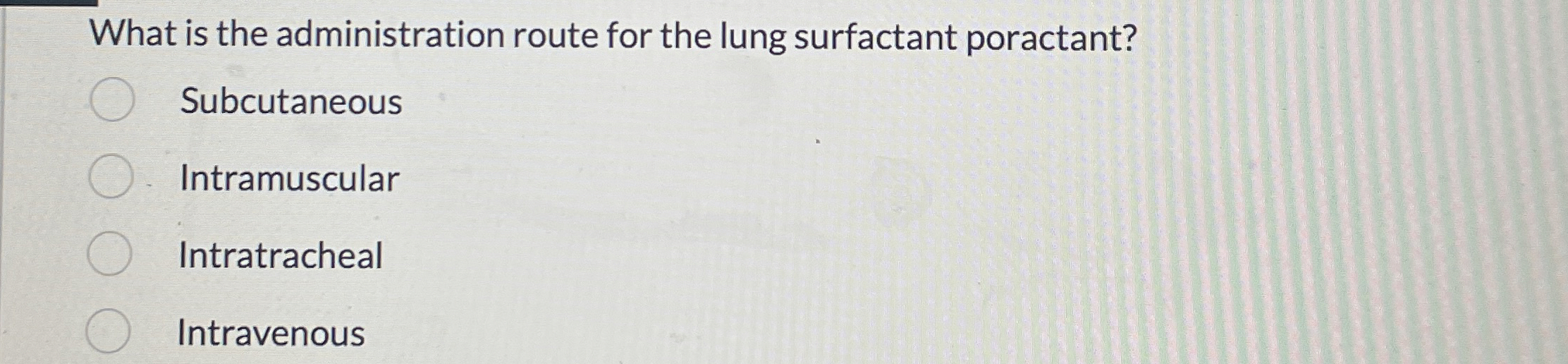 Solved What is the administration route for the lung | Chegg.com