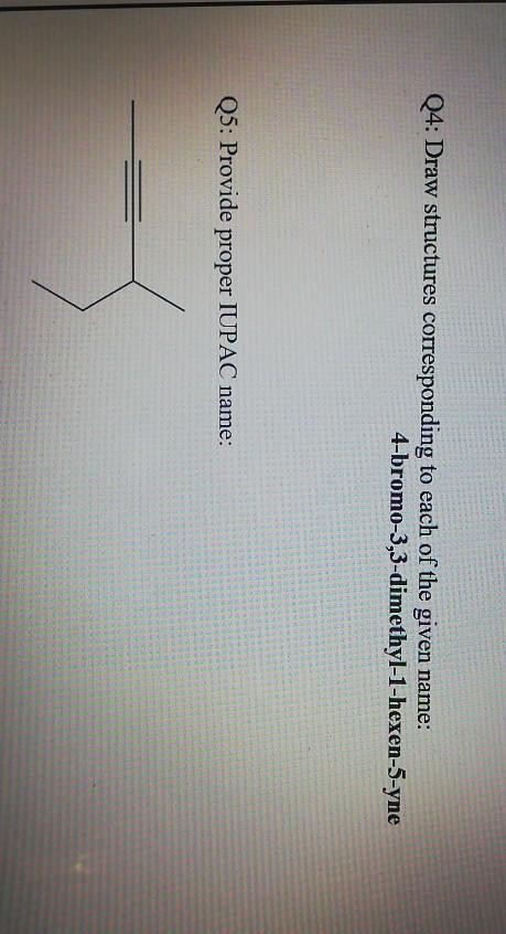Solved Q4: Draw structures corresponding to each of the | Chegg.com