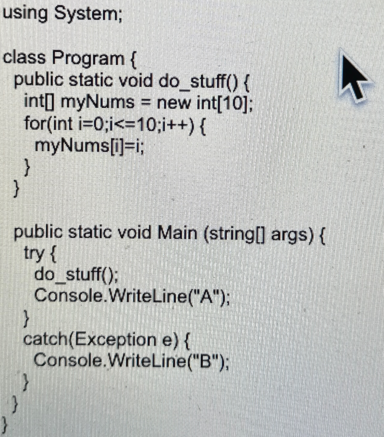 Solved using System;class Program {public static void | Chegg.com
