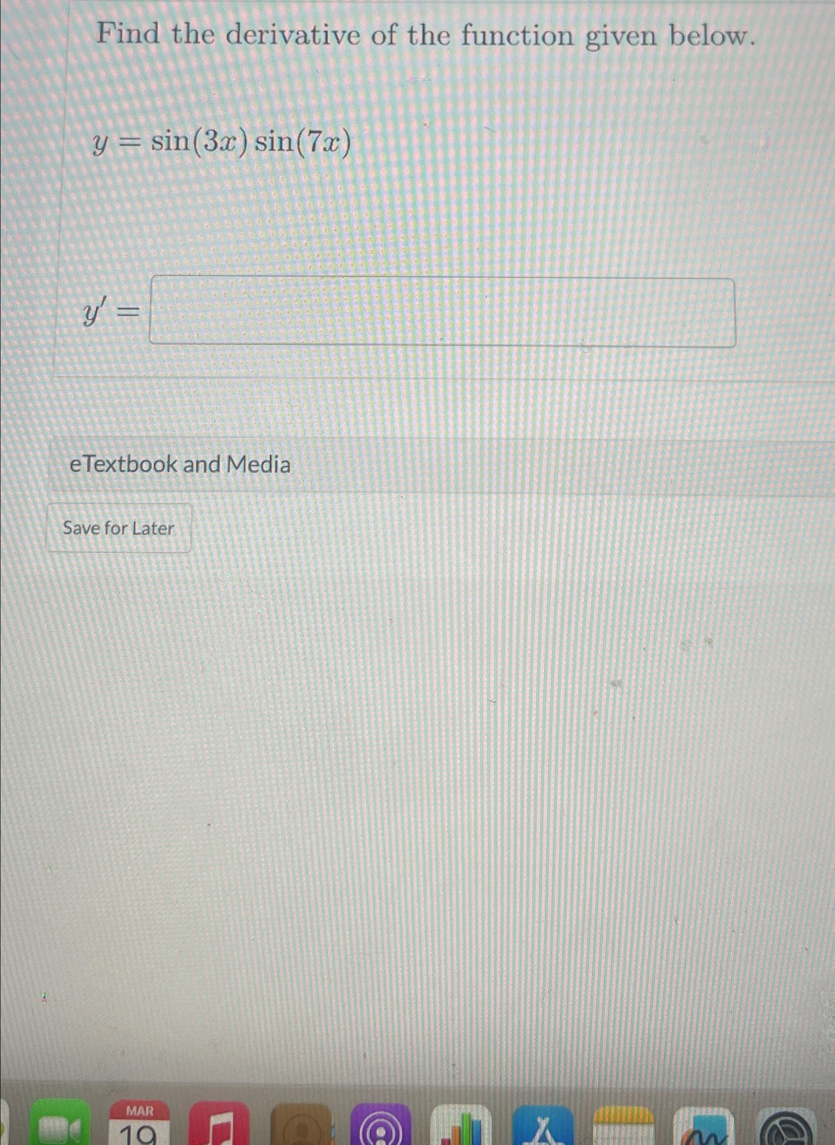 Solved Find the derivative of the function given | Chegg.com