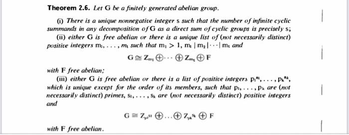 Solved 1. (4 pts) Let G be a finite abelian but not cyclic | Chegg.com