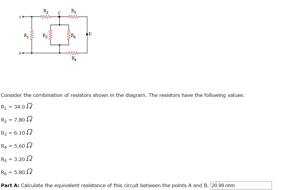 Solved Consider the combination of resistors shown in the | Chegg.com