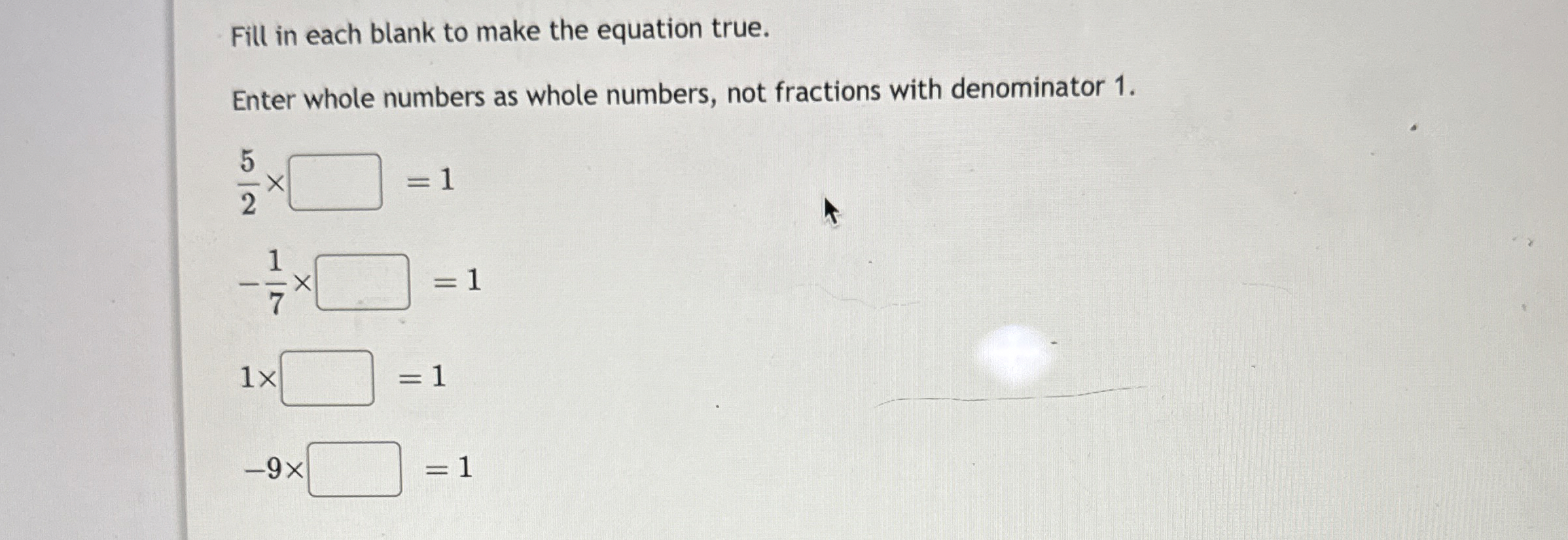 Solved Fill in each blank to make the equation true.Enter | Chegg.com