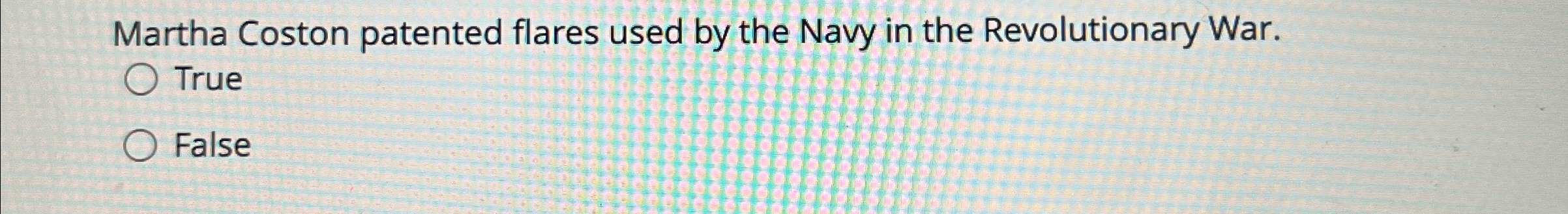 Solved Martha Coston patented flares used by the Navy in the | Chegg.com