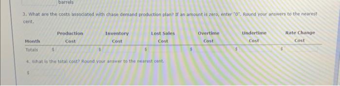 Solved Aggregate Planning: Chase Demand Strategy | Chegg.com