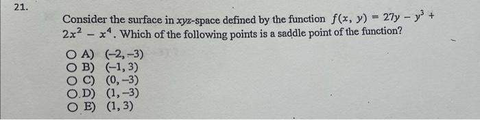 Solved Consider the surface in xyz-space defined by the | Chegg.com