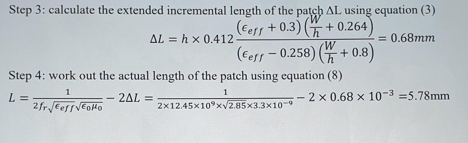 Solved Х Step 3: calculate the extended incremental length | Chegg.com