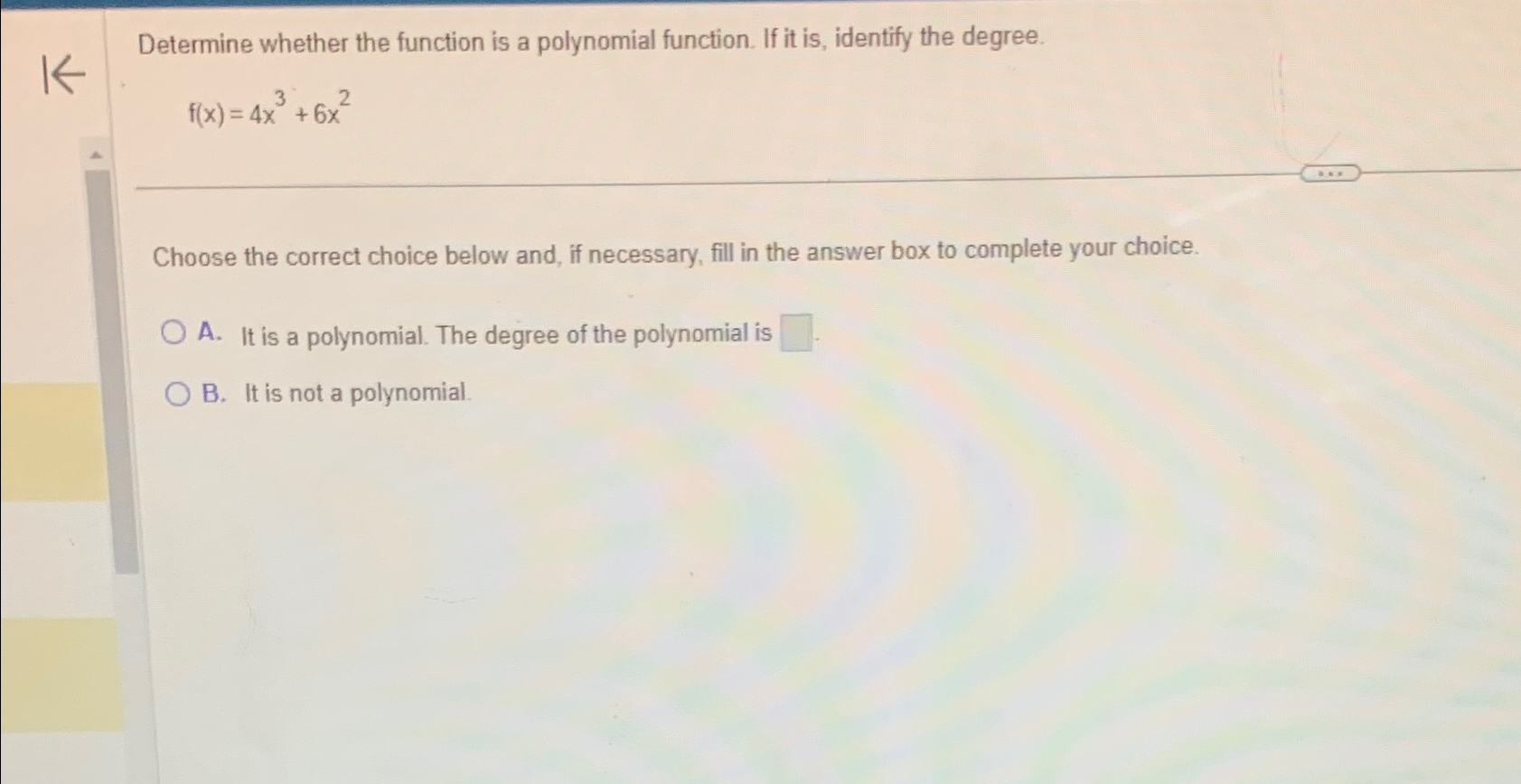 Solved Determine whether the function is a polynomial | Chegg.com