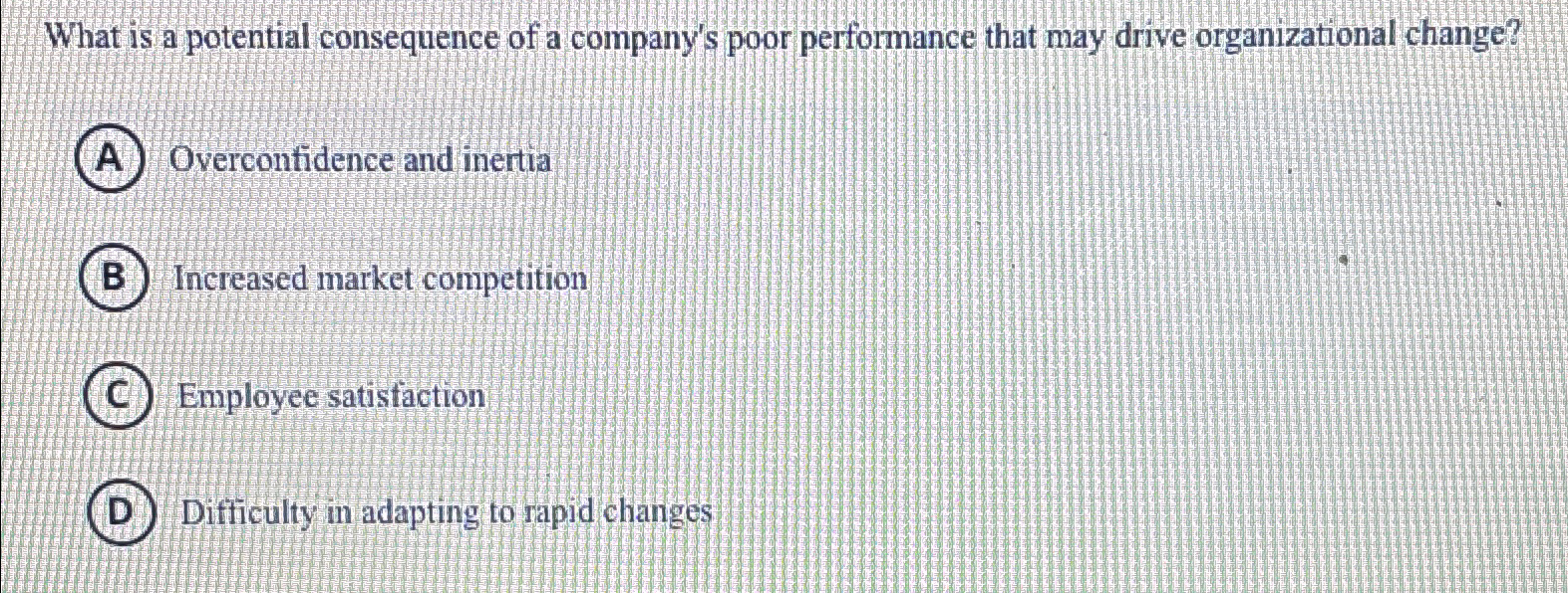 Solved What is a potential consequence of a company's poor | Chegg.com