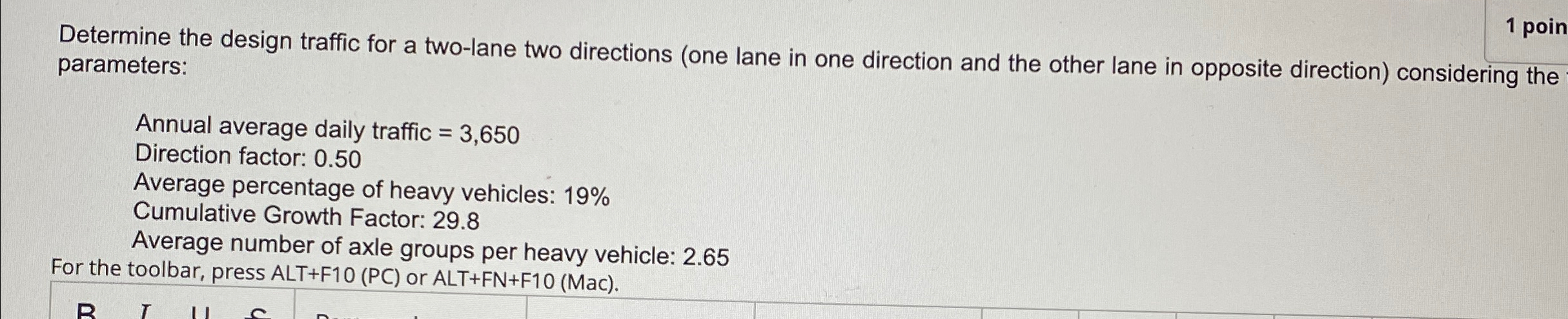 Solved Determine the design traffic for a two-lane two | Chegg.com