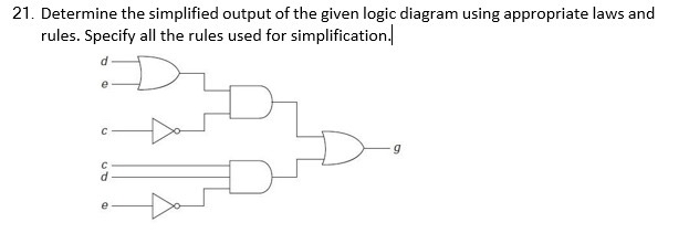 Solved Determine The Simplified Output Of The Given Logic