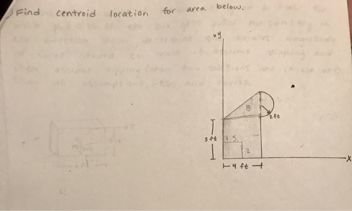 Solved find centroid centroid location location for for area | Chegg.com