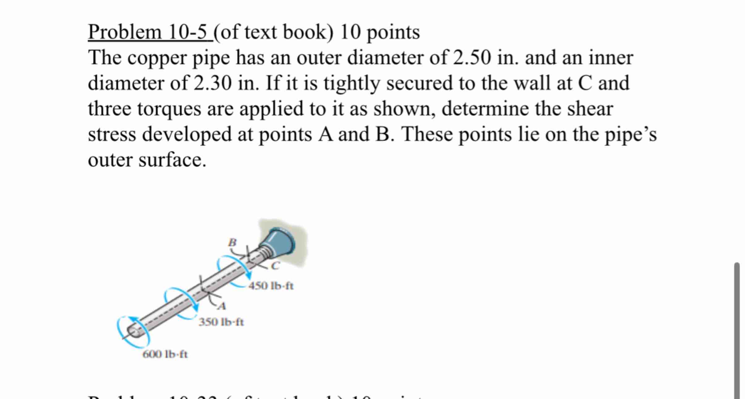 Solved Problem 10-5 (of text book) 10 ﻿points The copper | Chegg.com