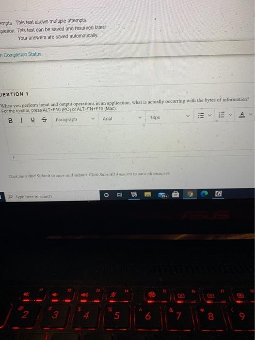 Solved Question 1when you perform input and output | Chegg.com