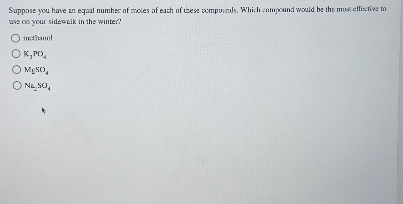 Solved Suppose you have an equal number of moles of each of | Chegg.com