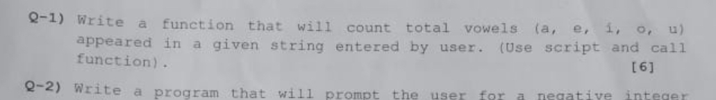 Solved Q-1) ﻿Write a function that will count total vowels | Chegg.com