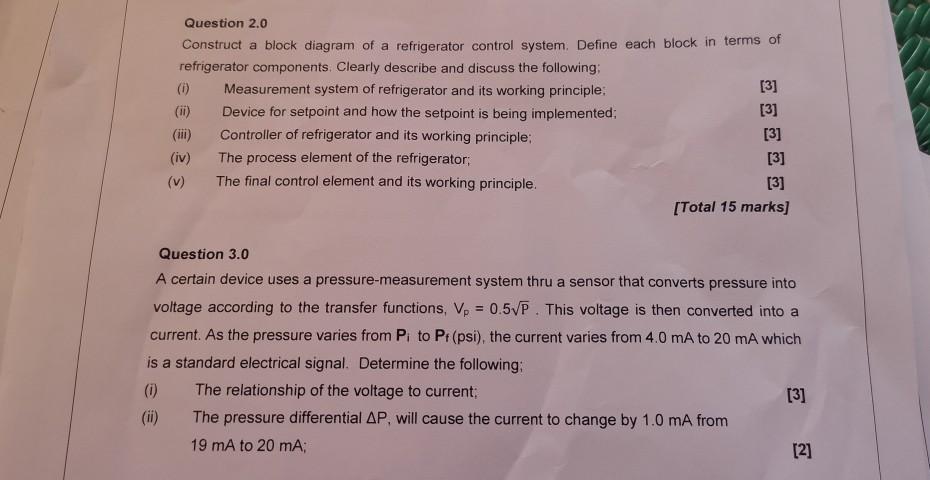 Solved Question 2.0 Construct a block diagram of a | Chegg.com