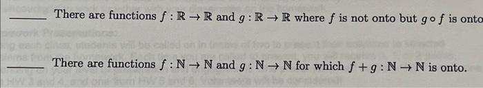 Solved There are functions \\( f: \\mathbb{R} \\rightarrow | Chegg.com