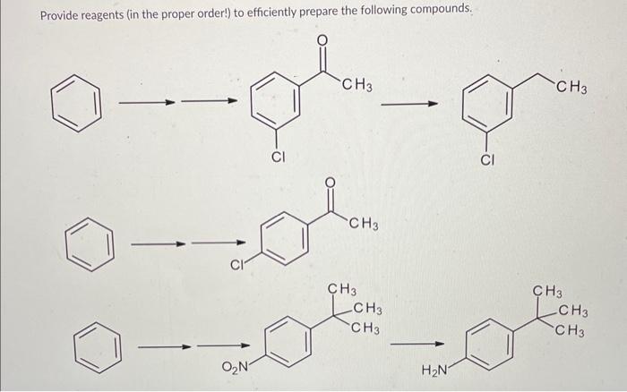 Solved Provide reagents (in the proper order!) to | Chegg.com