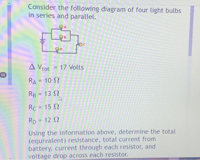 Solved Consider the following diagram of four light bulbs in | Chegg.com