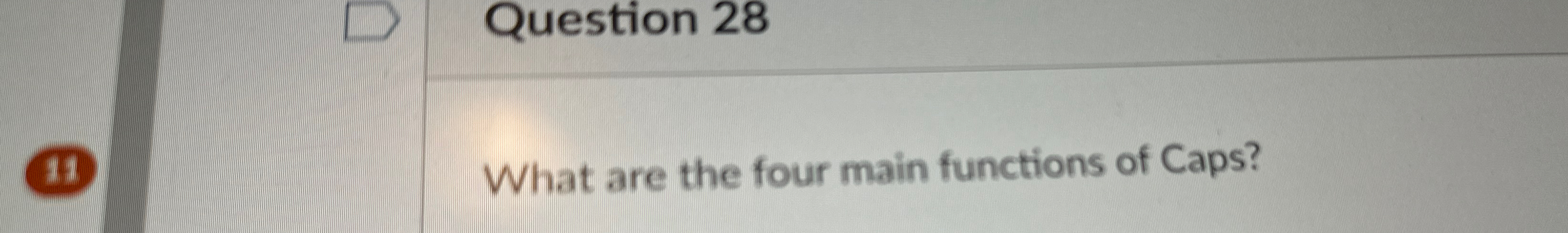 Solved What are the four main functions of Caps? | Chegg.com