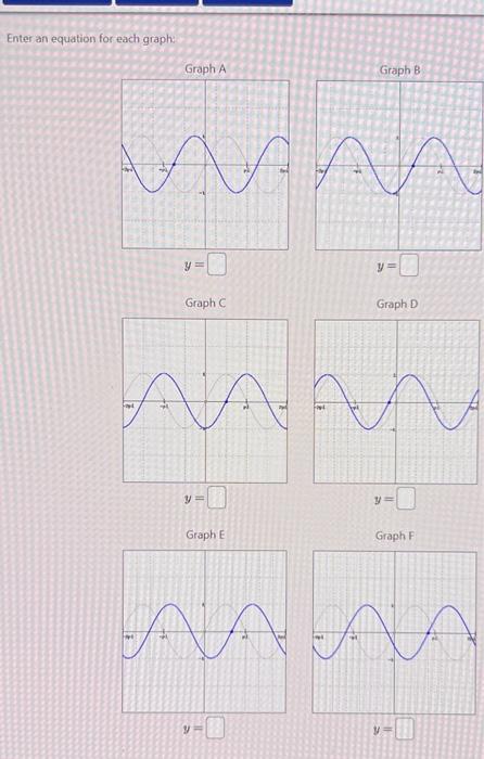 Solved Enter an equation for each graph Enter an equation | Chegg.com