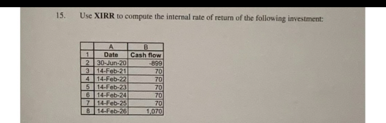 Solved Please use excel and give formulas and explanation | Chegg.com