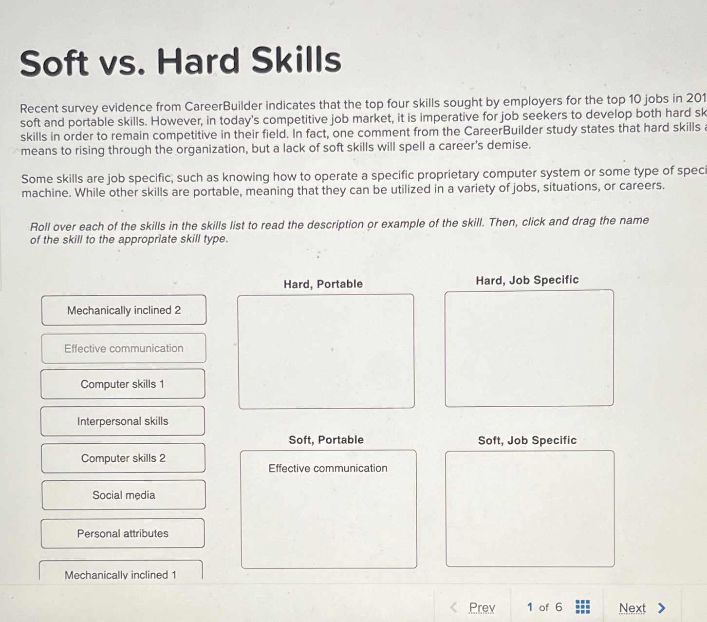 Solved Soft vs. ﻿Hard SkillsRecent survey evidence from | Chegg.com
