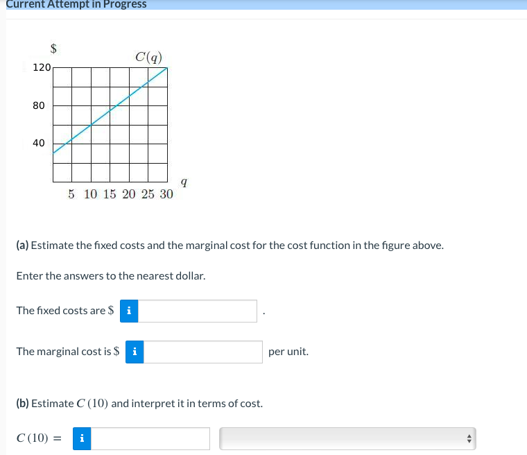 Solved Current Attempt in Progress(a) ﻿Estimate the fixed | Chegg.com