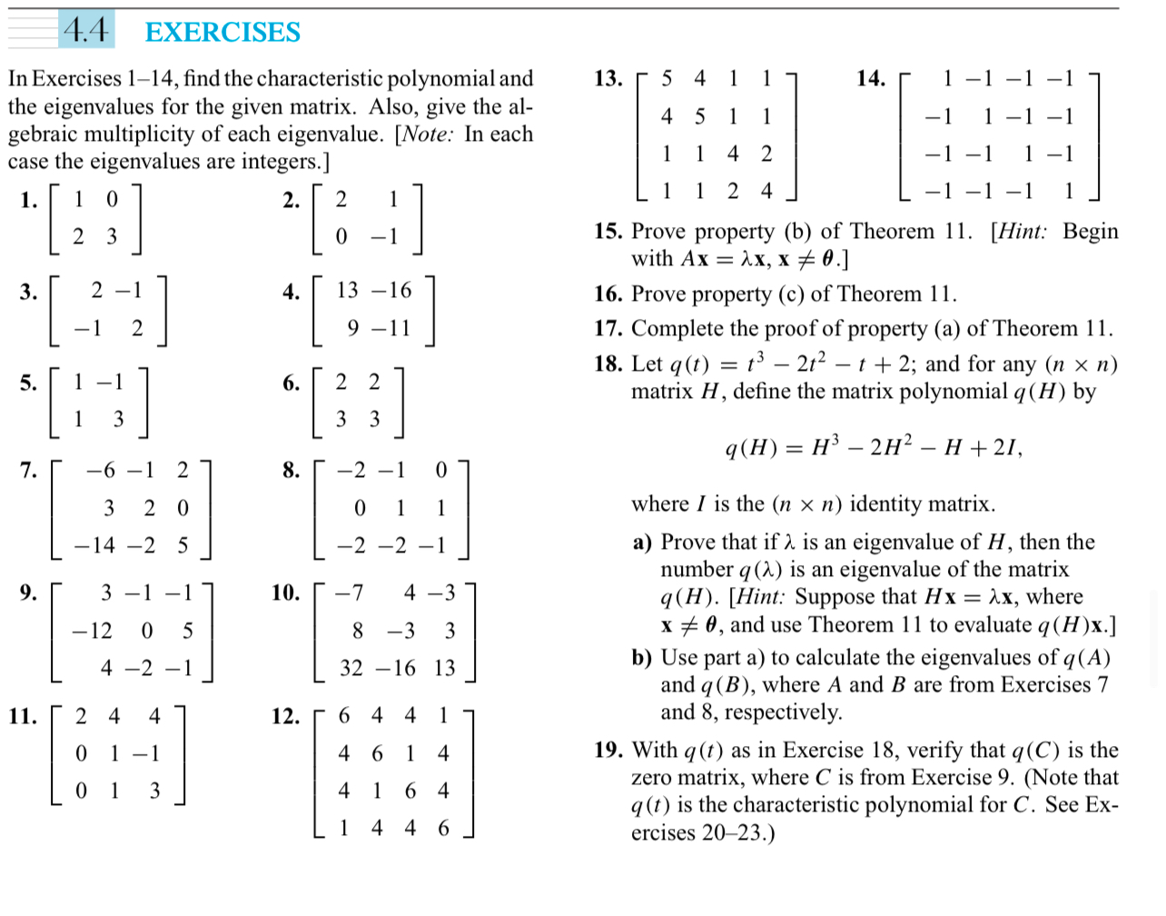Solved 4.4 ﻿EXERCISESIn Exercises 1-14, ﻿find the | Chegg.com