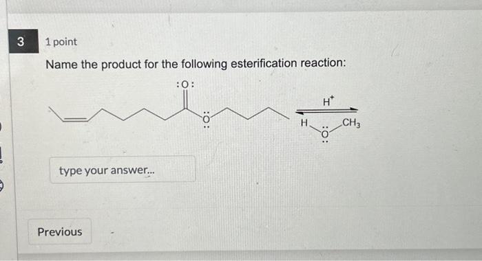 Solved 3 1 point Name the product for the following | Chegg.com