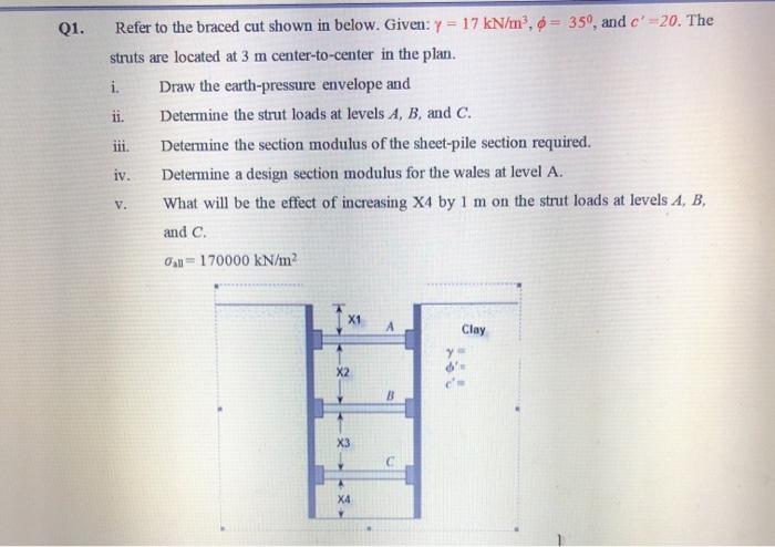 Solved Q1. Refer to the braced cut shown in below. Given: y | Chegg.com