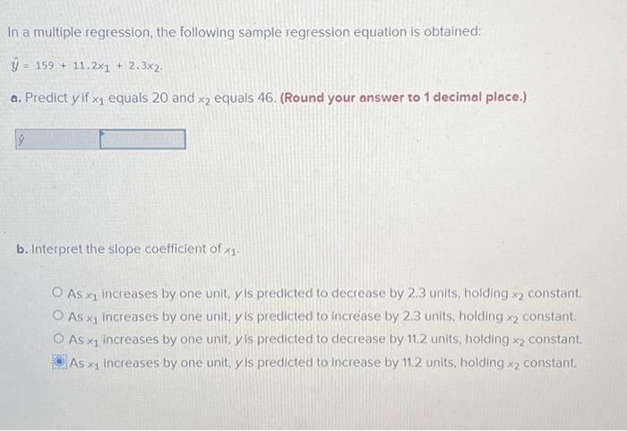 Solved In a multiple regression, the following sample | Chegg.com
