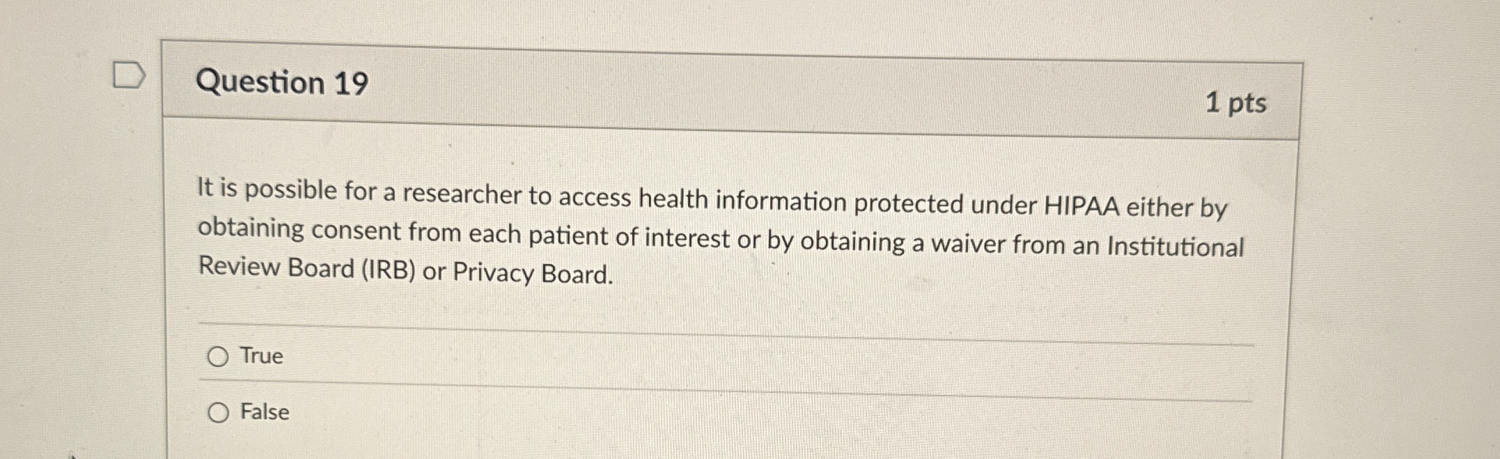 Solved Question 191 ﻿ptsIt is possible for a researcher to | Chegg.com