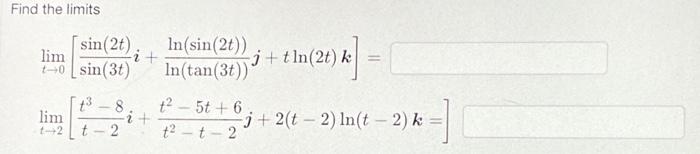 Solved Find the limits | Chegg.com