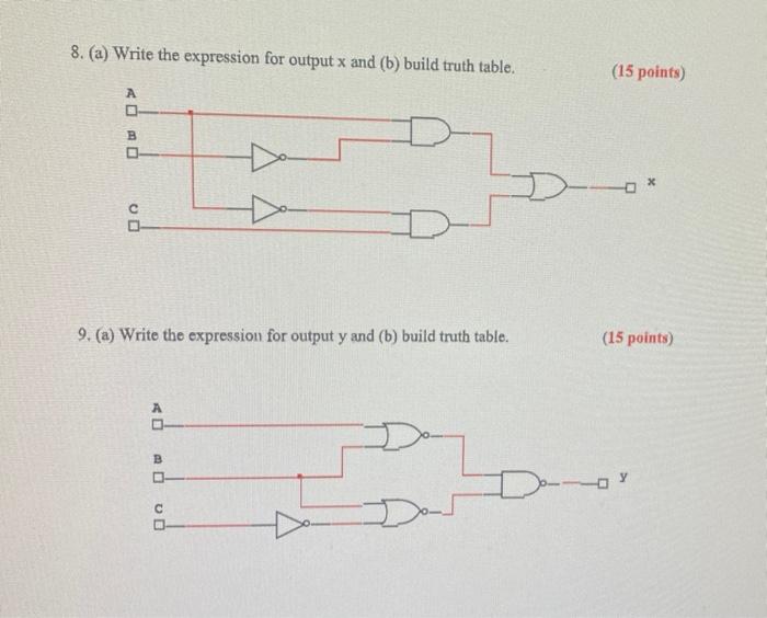 Solved 8. (a) Write the expression for output x and (b) | Chegg.com
