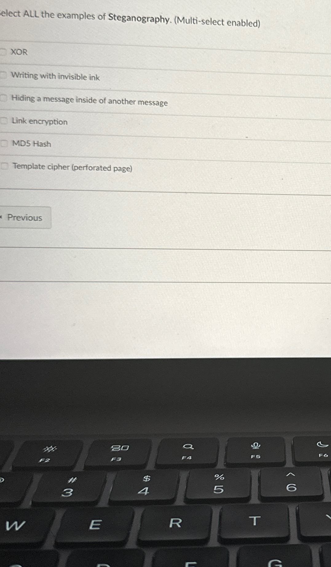 Solved Elect All The Examples Of Steganography