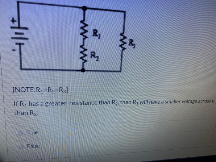 Solved [NOTE:R1=R2=R3] Given the circuit, R2 has the same | Chegg.com