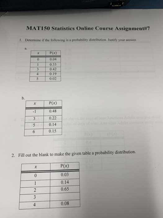 Solved MAT150 Statistics Online Course Assignment#7 1. | Chegg.com