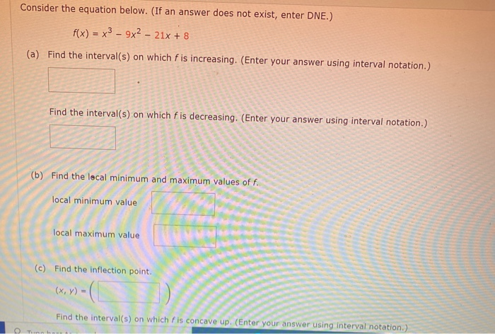 Solved Consider the equation below. (If an answer does not | Chegg.com